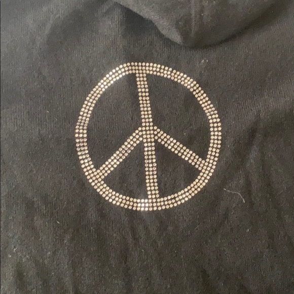 Aqua | Jackets & Coats | 0 Cashmere Zipper Peace Sign Hoodie | Poshmark